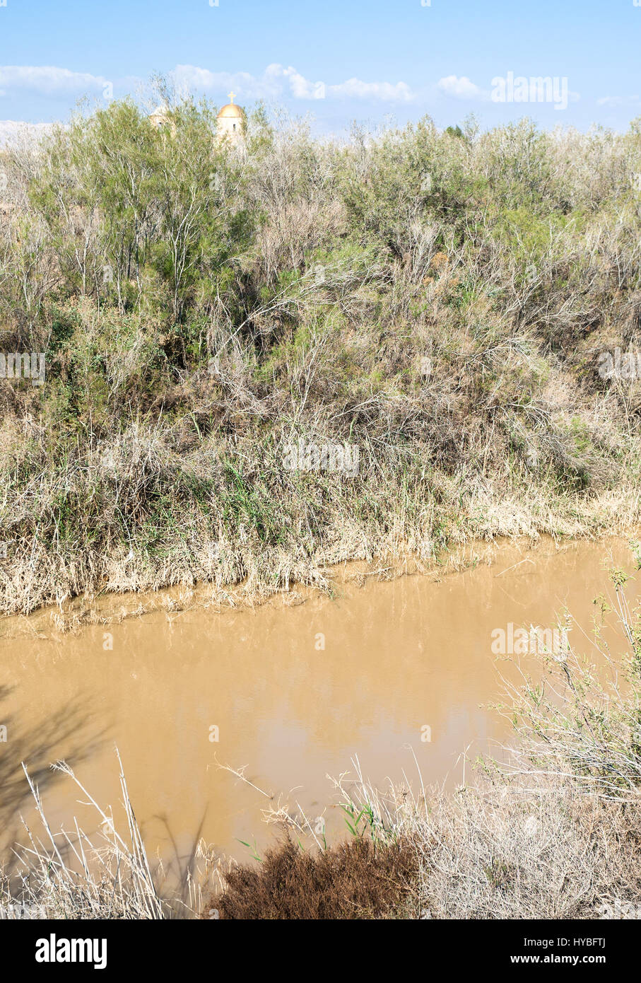 Travel to Middle East country Kingdom of Jordan - water of Jordan river ...