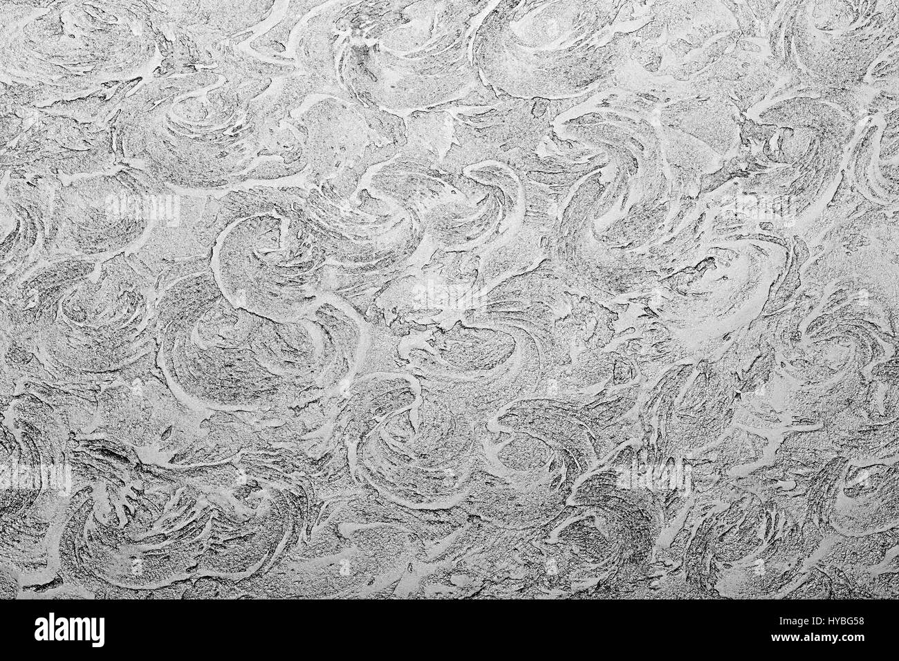 Closeup white concrete wall texture with round plaster decorative ...