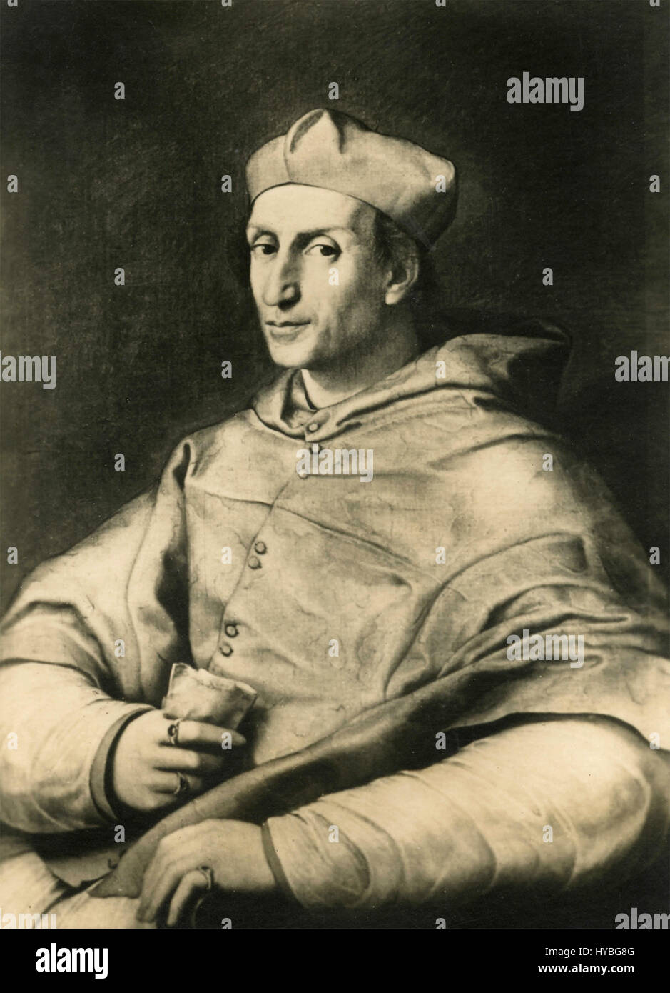 Portrait of Cardinal Bibbiena, painting by Raffaello, Florence, Italy ...