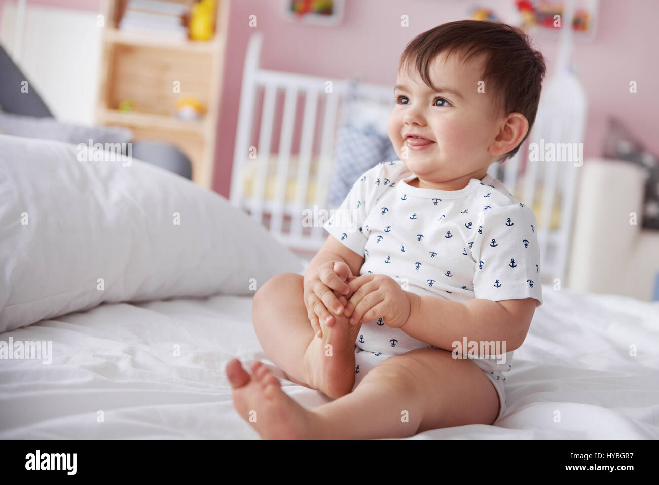 Small toddler with sweet smile Stock Photo - Alamy