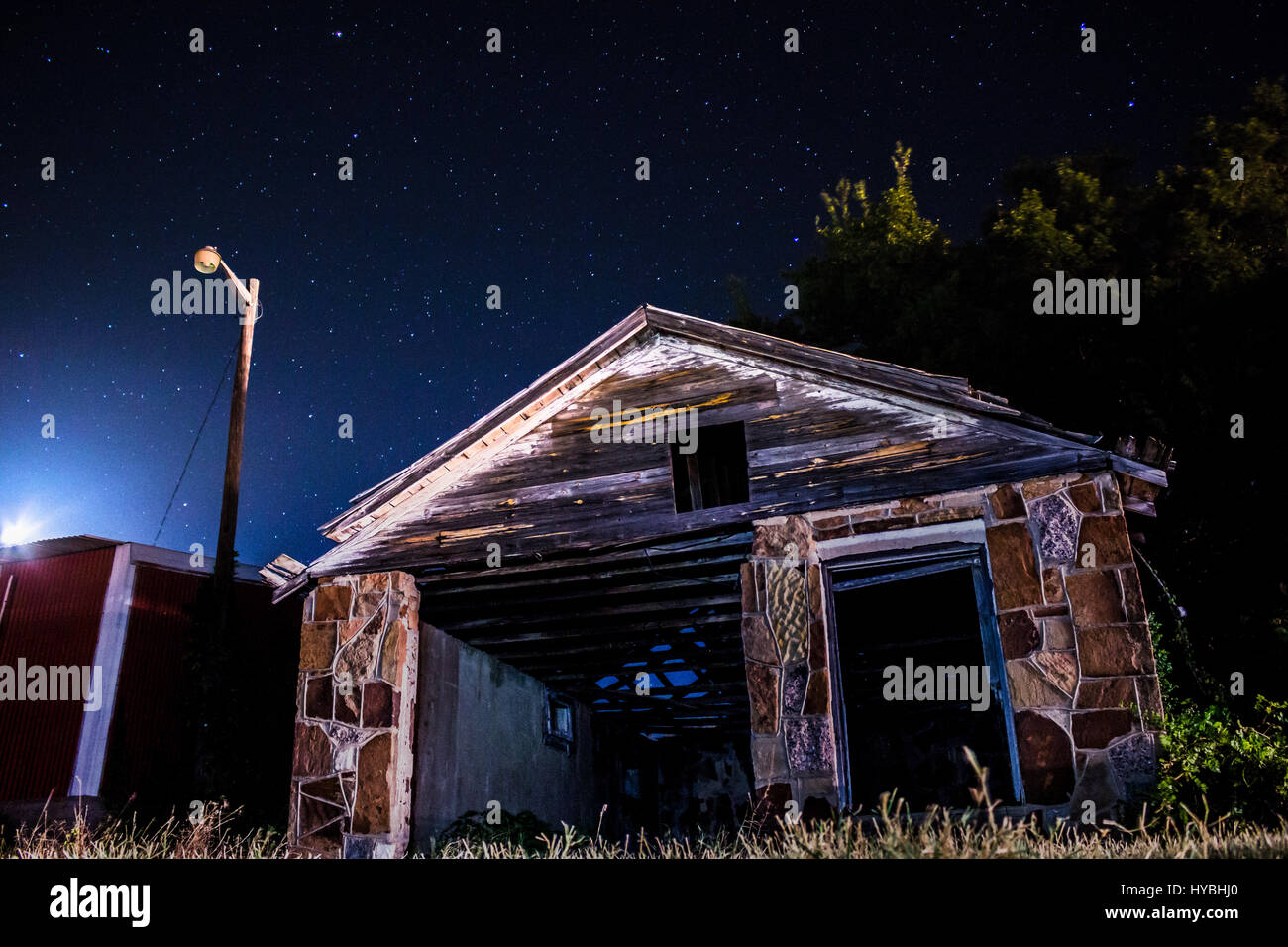 Night sky with abandoned buidling hi-res stock photography and images ...