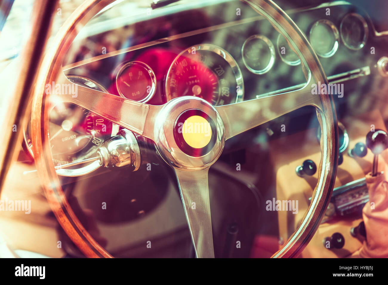 Vintage inside dashboard hi-res stock photography and images - Alamy