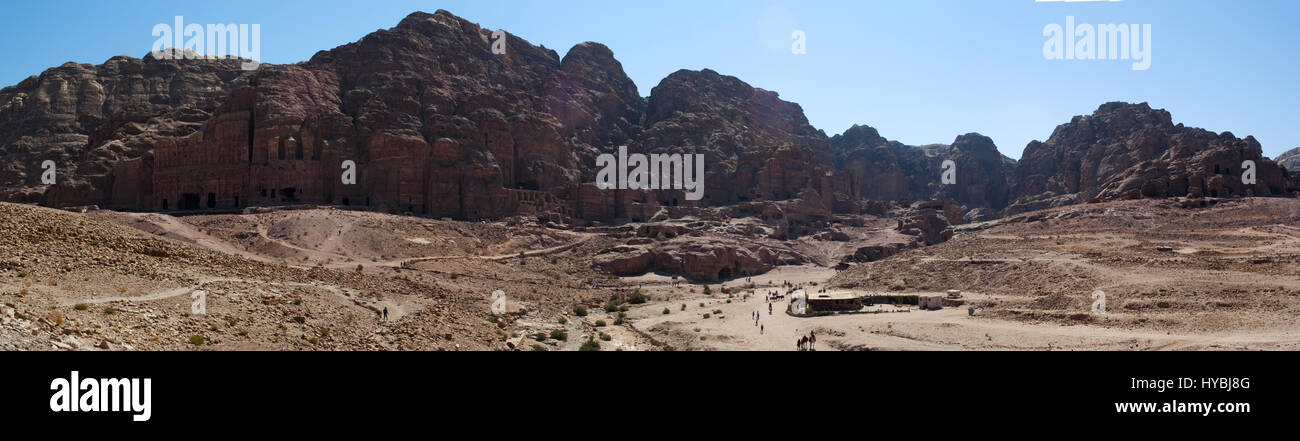 Jordan: the Kings Wall with the Royal Tombs, huge funerary structures ...