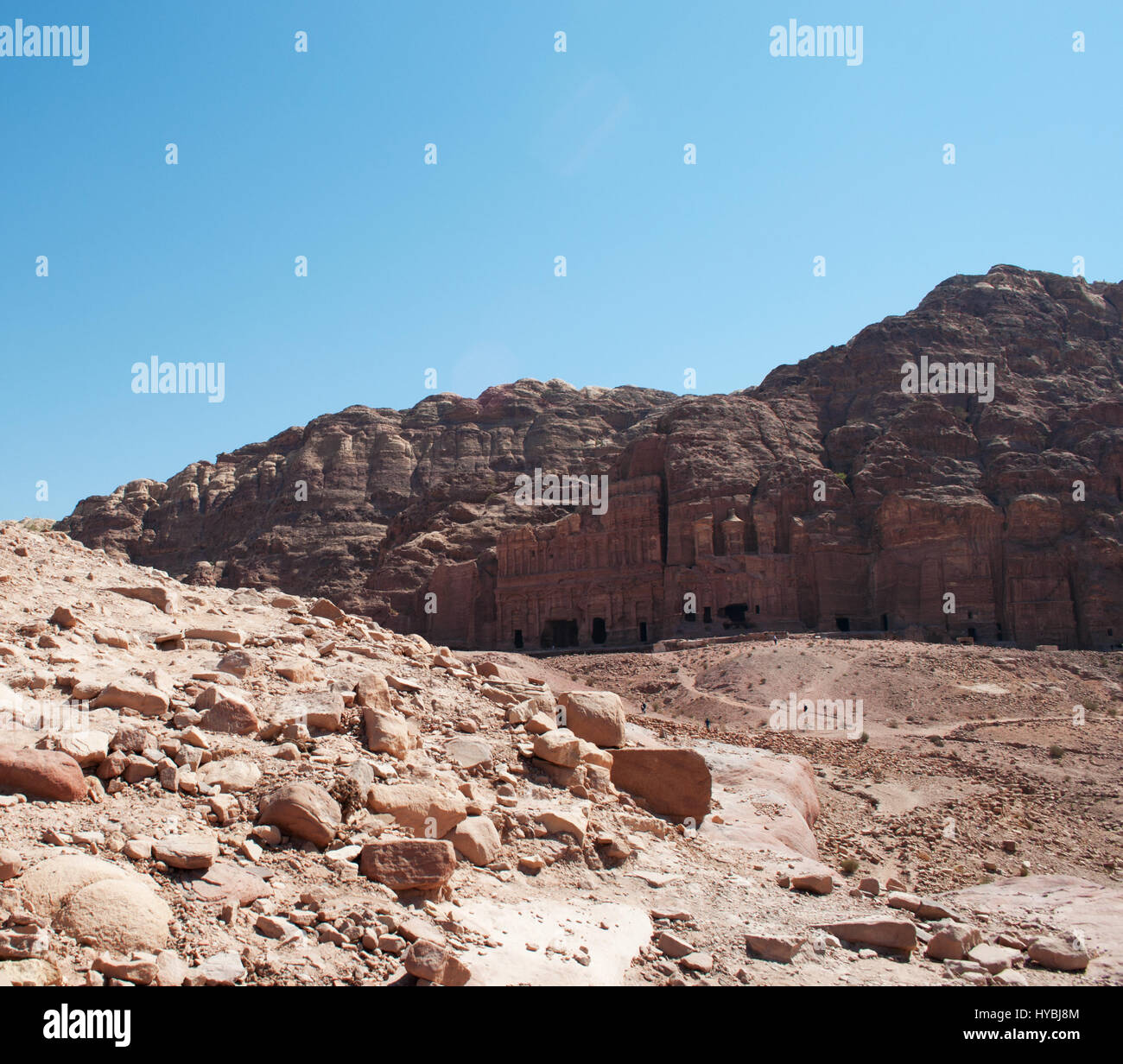 Jordan: the Kings Wall with the Royal Tombs, huge funerary structures ...