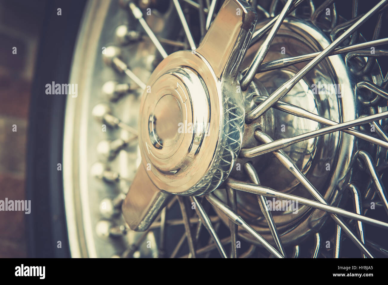 Close up of a vintage wheel with cross process effect Stock Photo - Alamy