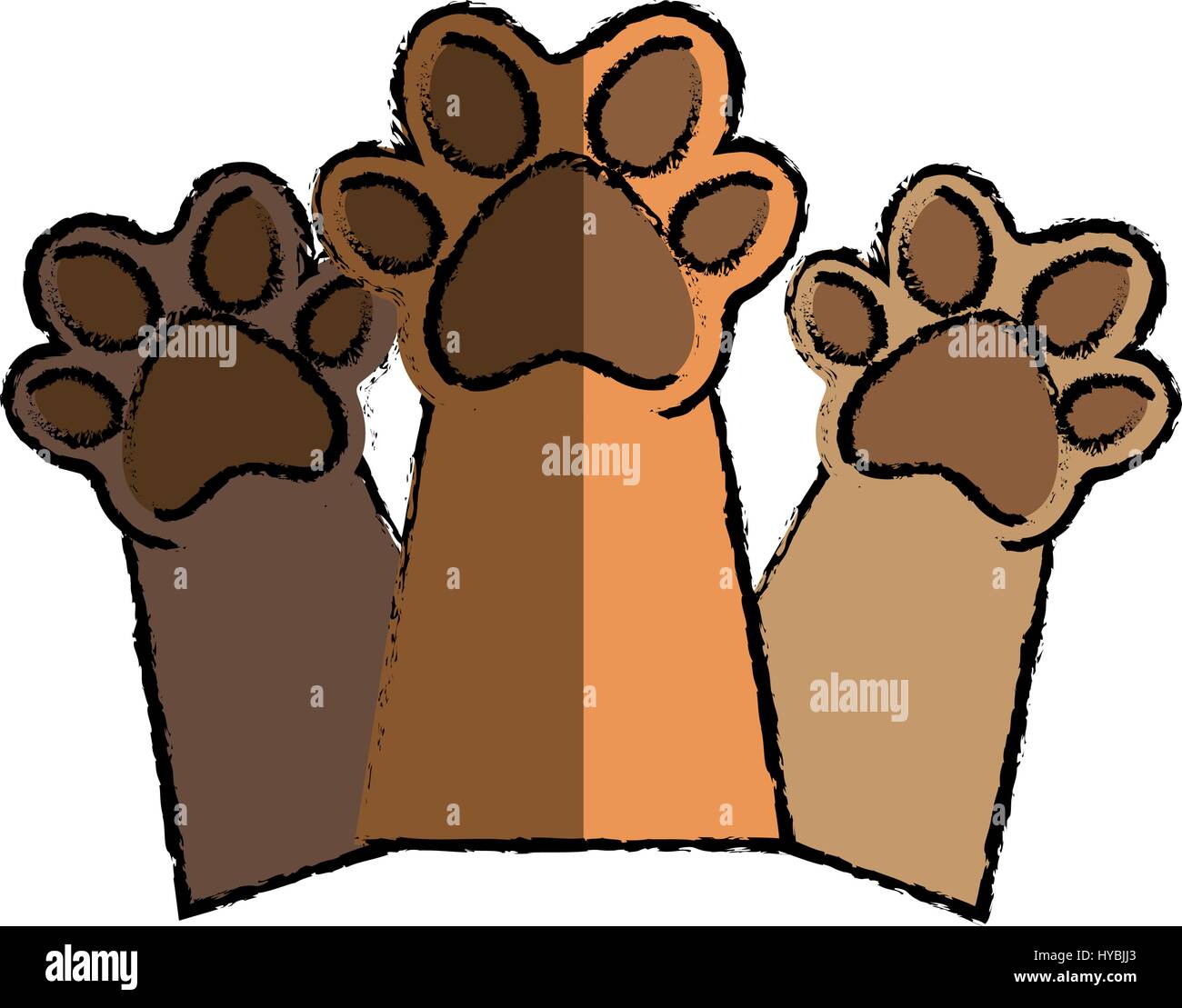 Pet paw up icon hi-res stock photography and images - Alamy