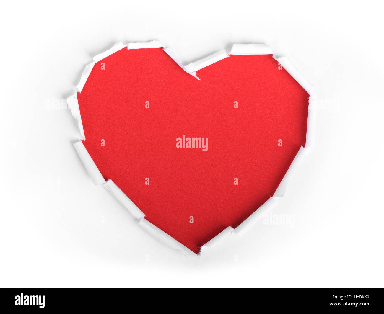 Torn paper heart shape Cut Out Stock Images & Pictures - Alamy