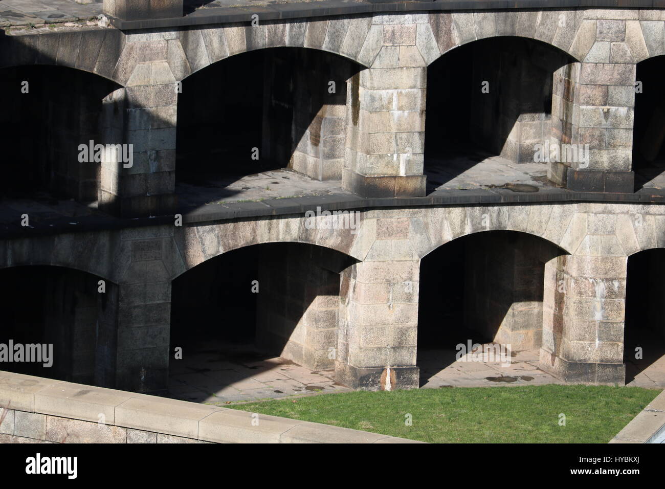 Inner Western Wall of Fort Wadsworth with a view of the Gunnery Rooms ...