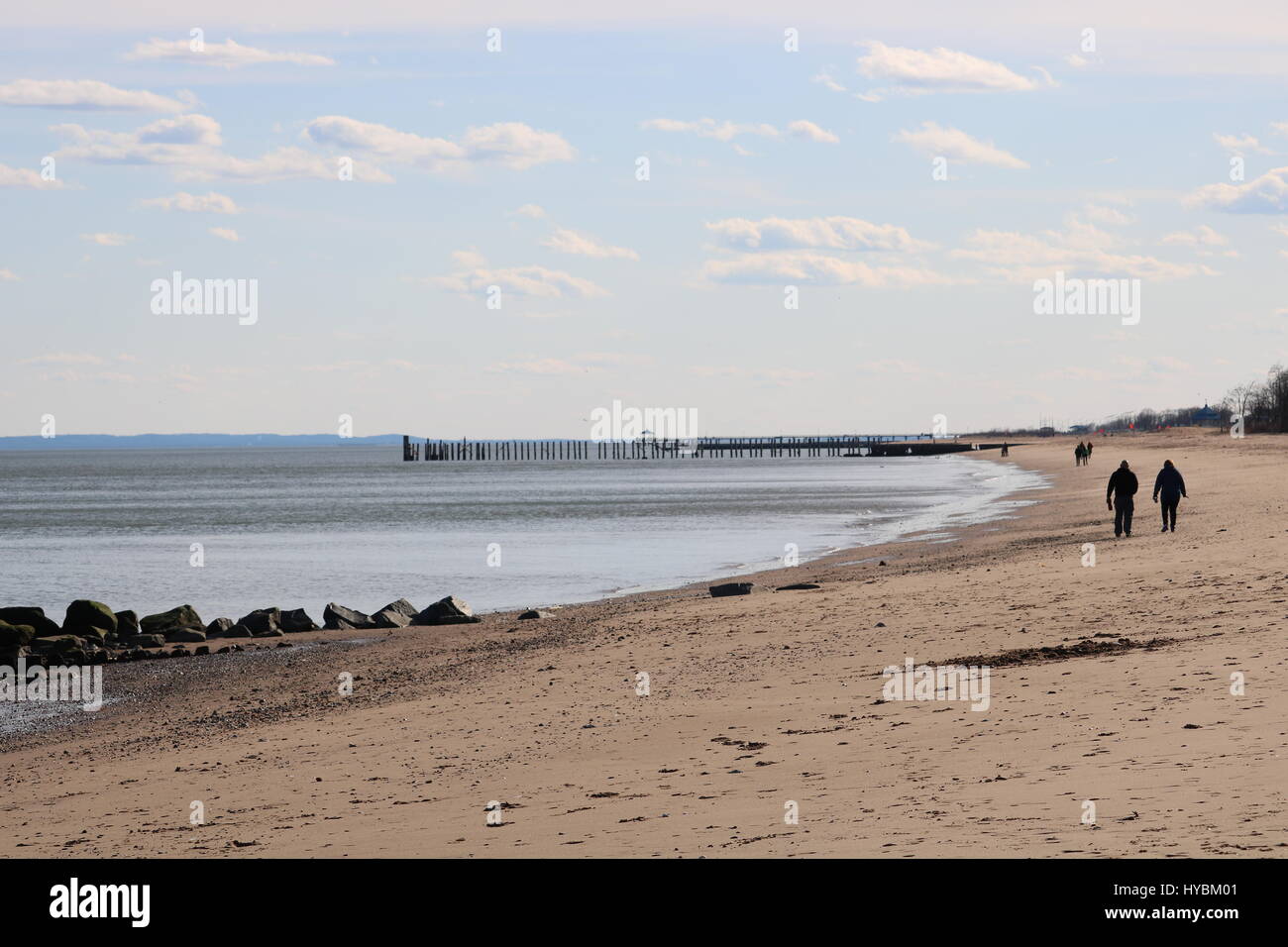 A nice evening stroll on the beach Stock Photo - Alamy