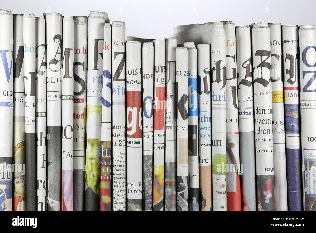 various serious regional and national German daily newspapers Stock ...