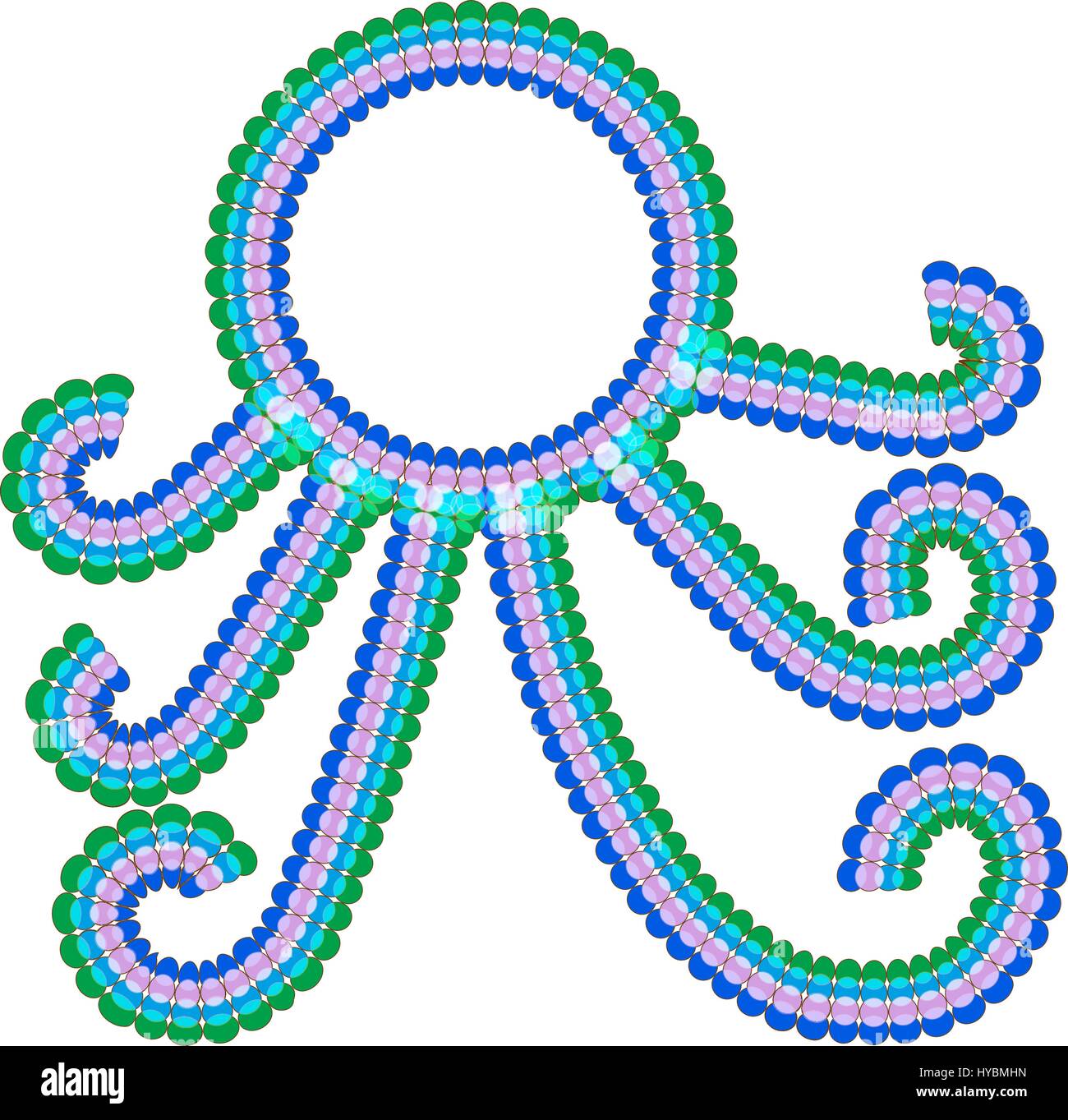 Abstract octopus for text, company name and contact information Stock ...