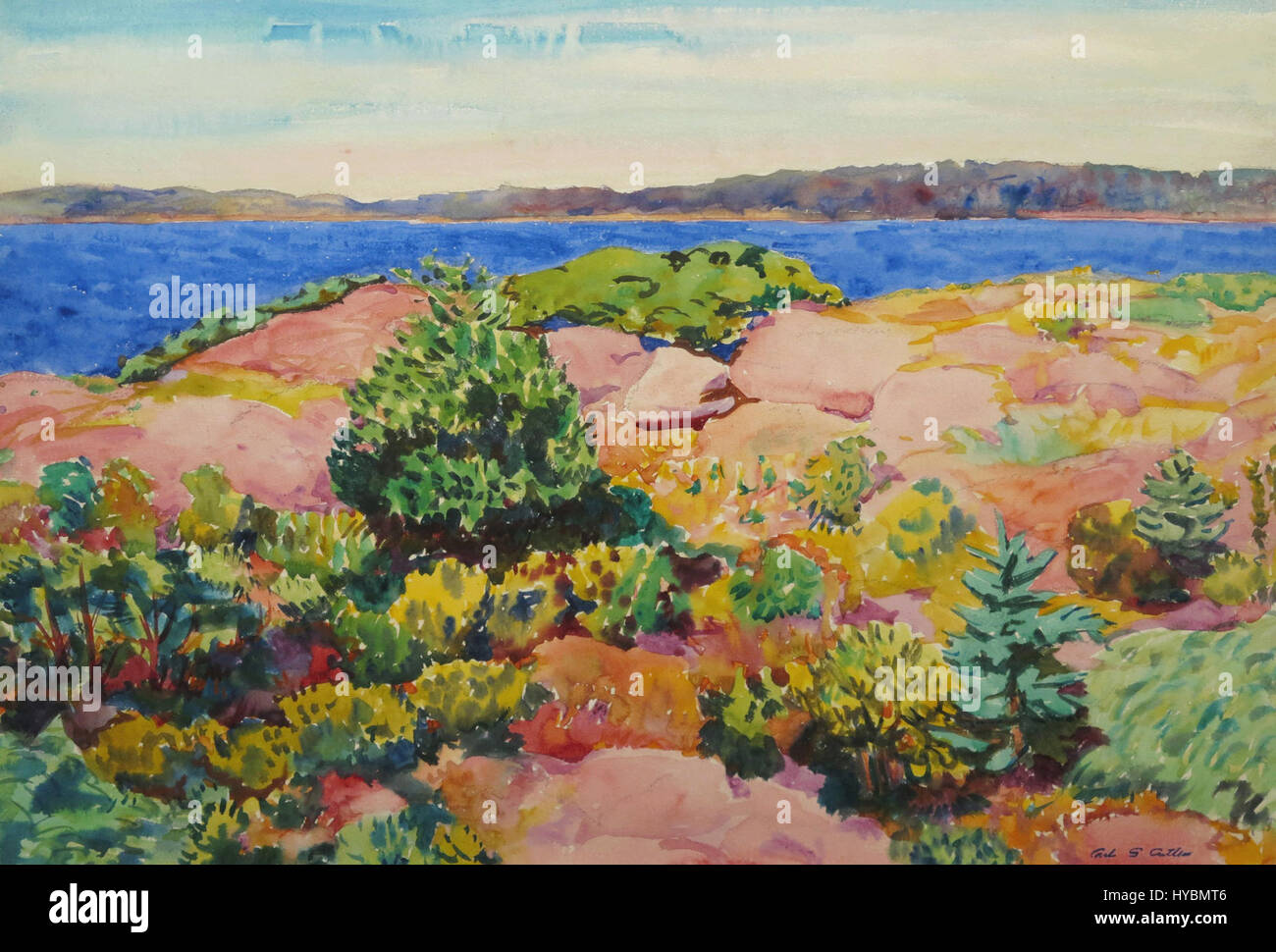 This watercolor painting by Carl Gordon Cutler captures the dynamic ...