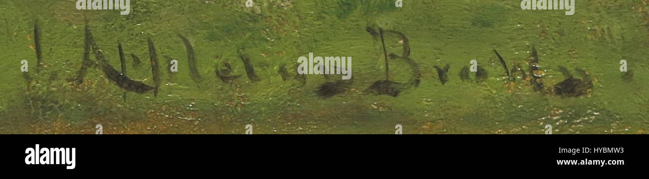 The signature of American painter John Appleton Brown is a mark of his ...