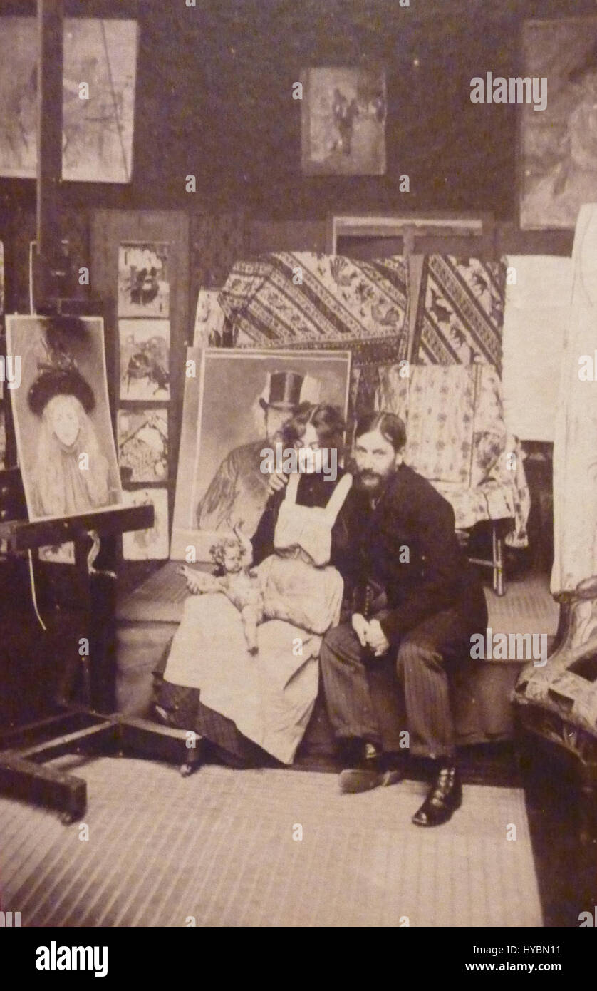 This work, depicting the painter Forain and his wife in their studio ...