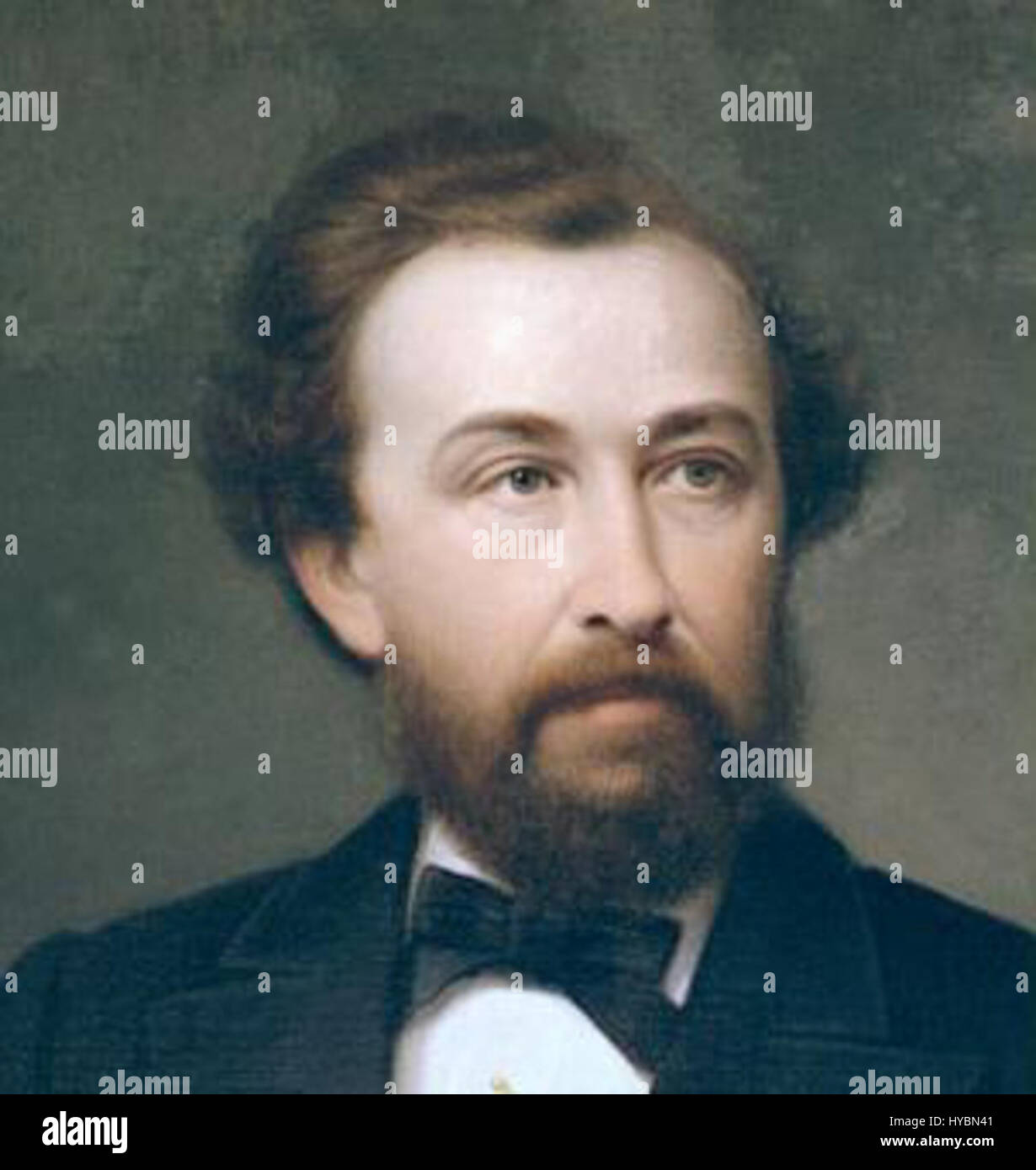 The portrait of Newton Booth captures a significant figure in American history, showcasing his ...