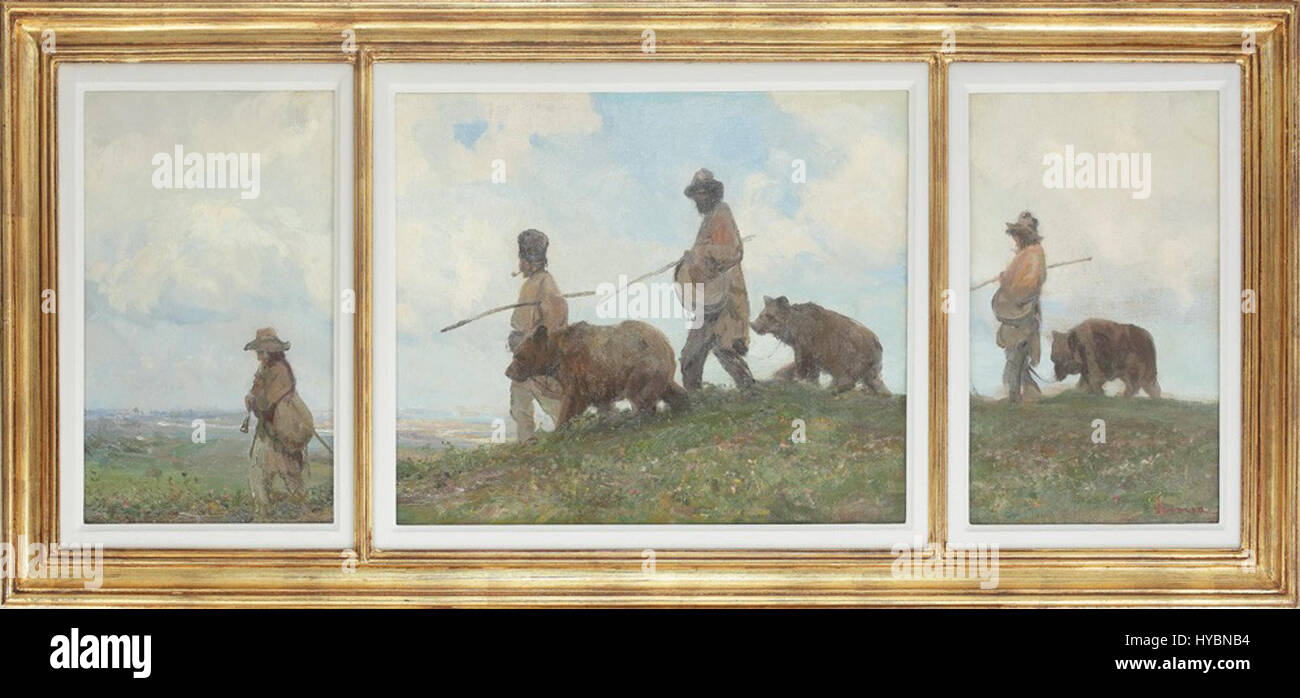 *Ursari* by Arthur Verona depicts a lively scene of bear tamers ...