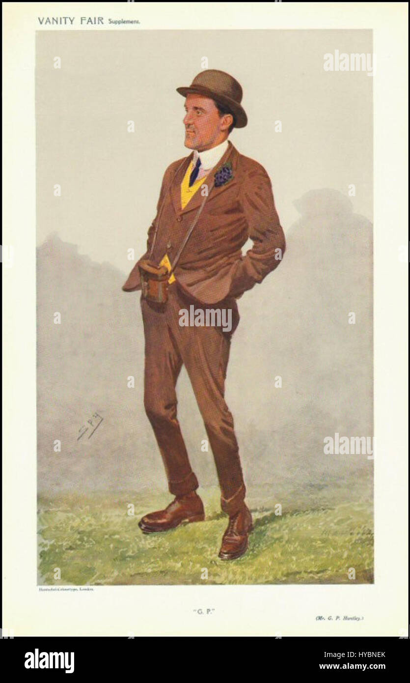 A caricature of G.P. Huntley, featured in Vanity Fair on March 18, 1908 ...