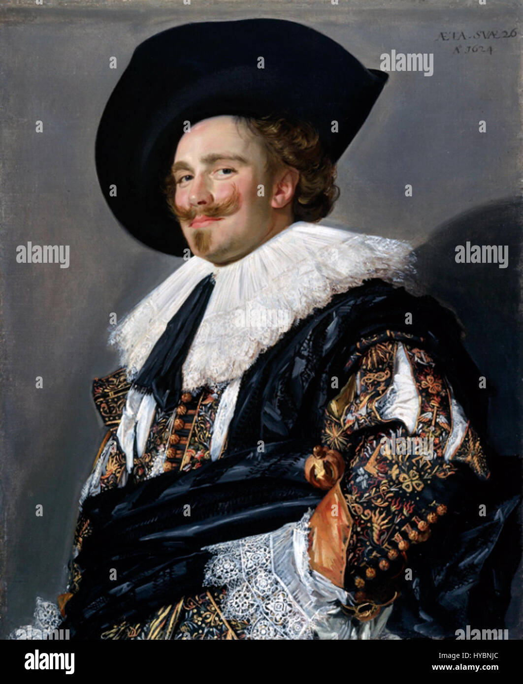 This painting by Frans Hals, known for his masterful portraiture ...