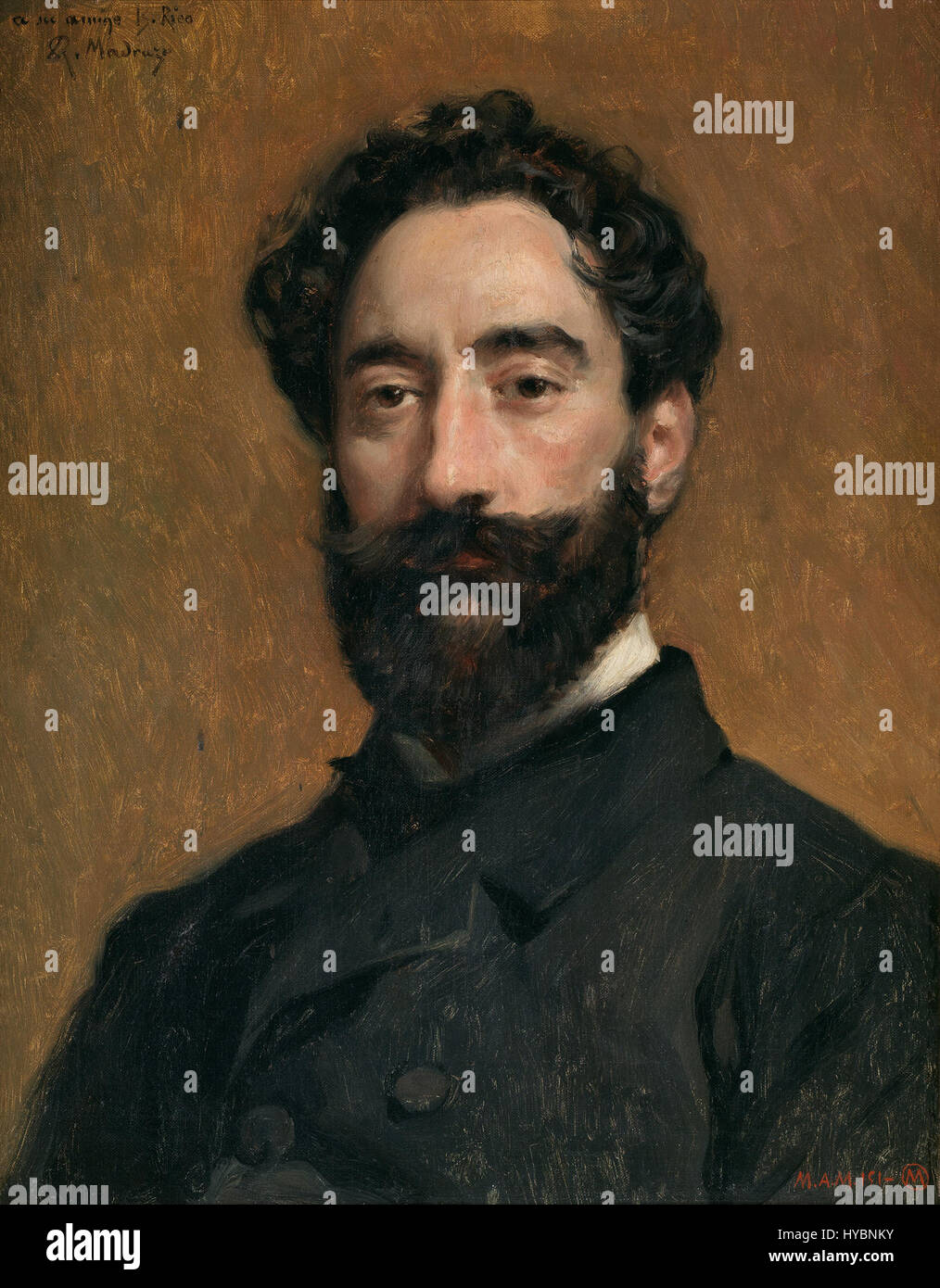 This artwork, 'El grabador Bernardo Rico,' by Raimundo Madrazo ...