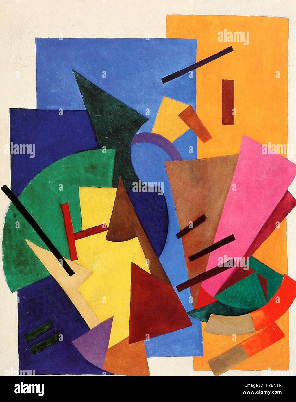 'Flight of Airplane' by Rozanova is a painting from 1916, featuring an ...