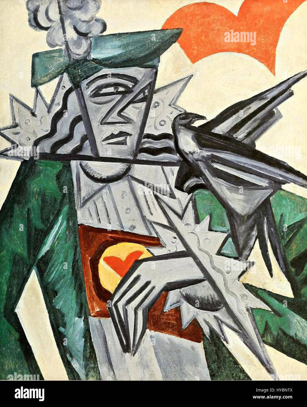 'Jack of Hearts' by Russian avant-garde artist Natalia Rozanova ...