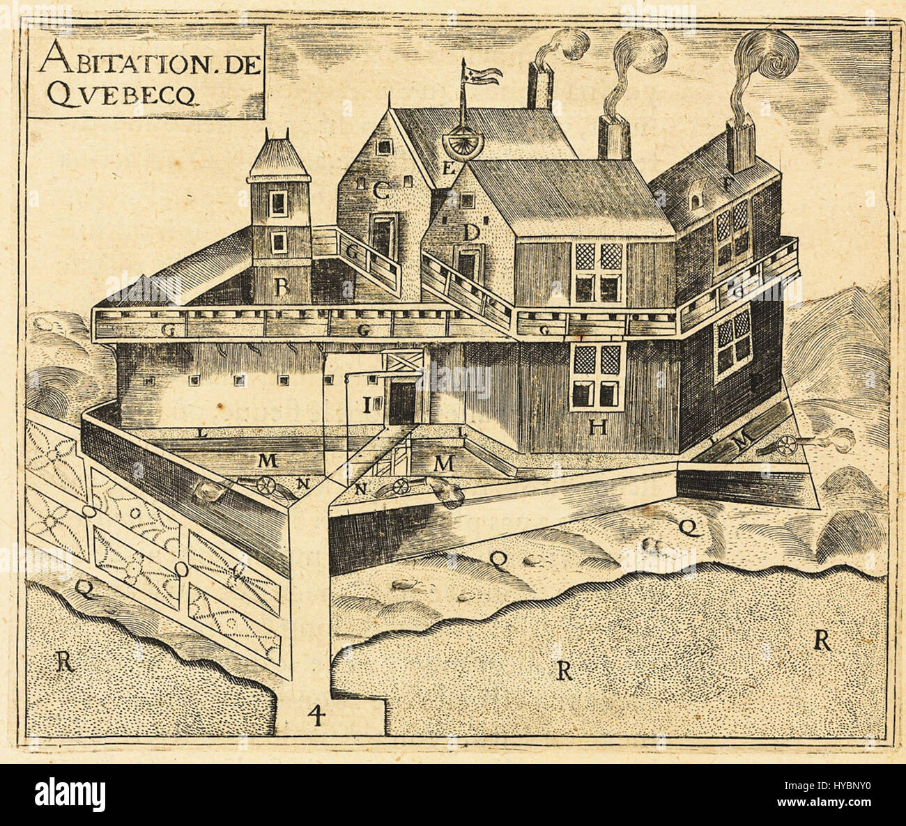 The Habitation de Québec, established by Samuel de Champlain in 1608 ...