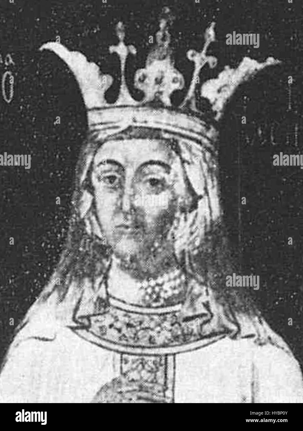 The portrait of Evdochia de Kiev, dated 1465, captures a historical ...