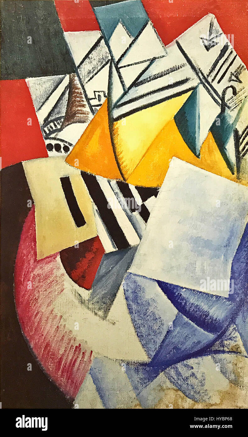 'Composition with Cards' by Natalia Rozanova is a dynamic work that exemplifies Russian avant ...