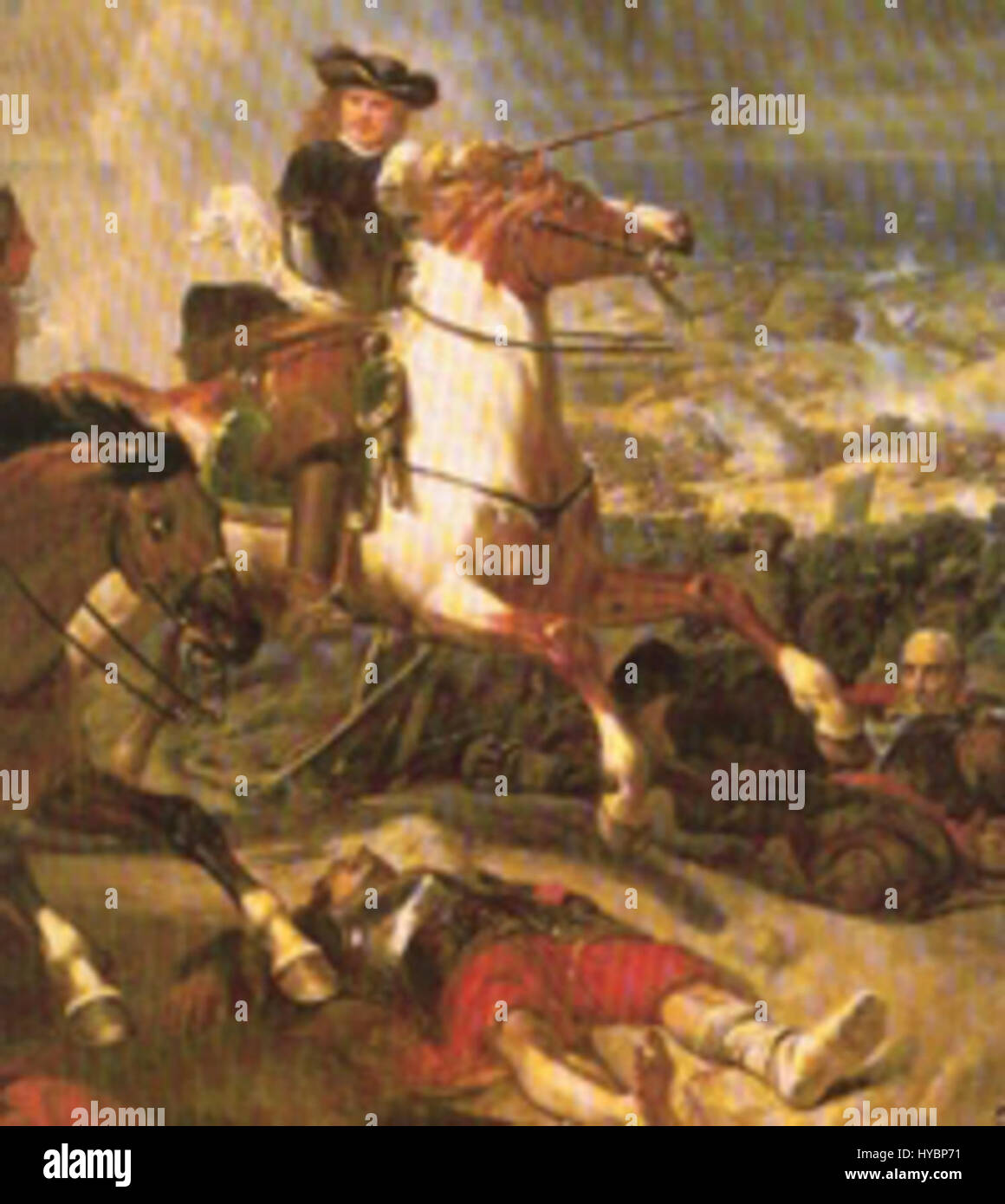 This painting depicts Turenne, a French military leader, at the Battle ...