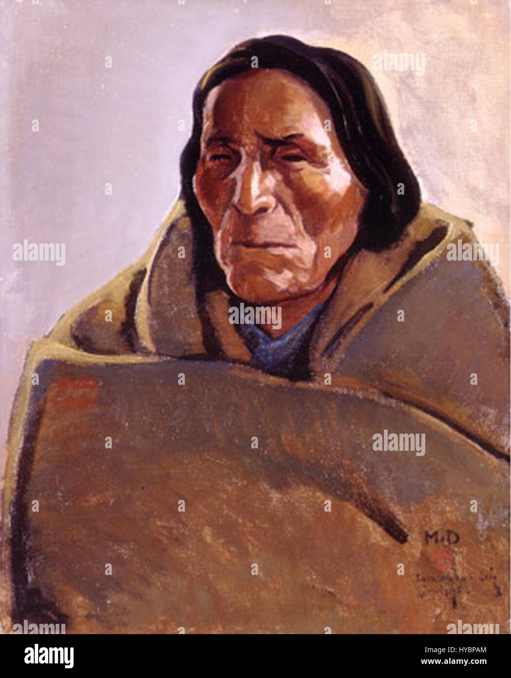 'Blind Hopi' by Maynard Dixon, painted in 1923, depicts a Hopi Native ...