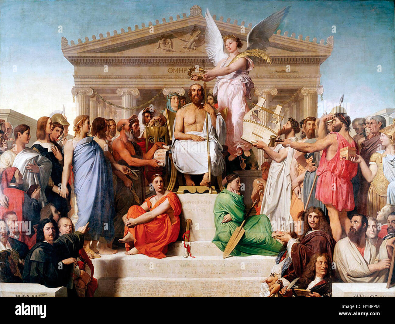 'Apotheosis of Homer' (1827) by Jean Auguste Dominique Ingres is a ...