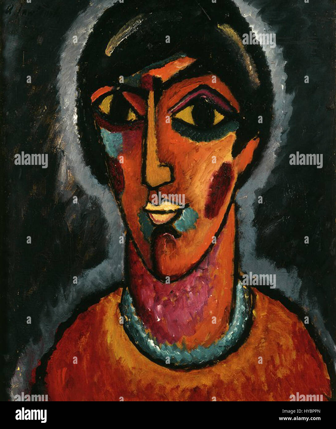 ‘Byzantine Woman (Bright Lips)’ by Alexei Jawlensky is a portrait from ...