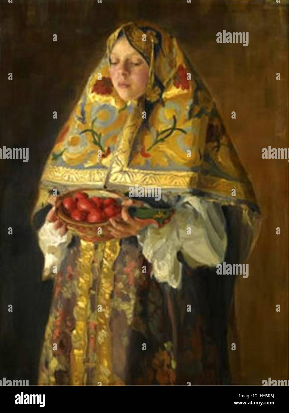 'A young Russian girl' by Ivan Kulikov is a portrait showcasing the ...