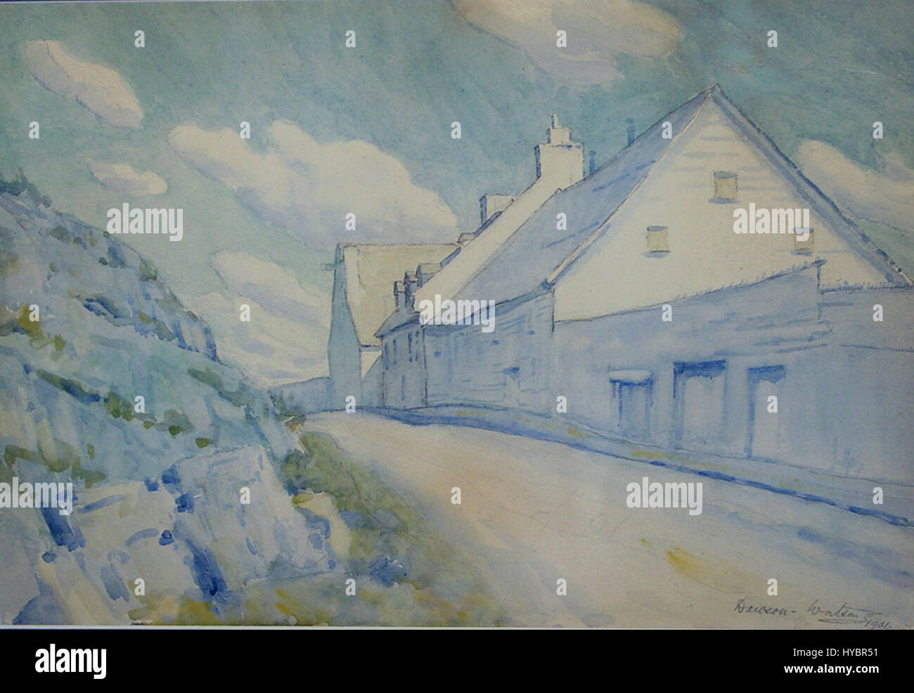This untitled watercolor painting by Dawson Watson, created in 1901 ...