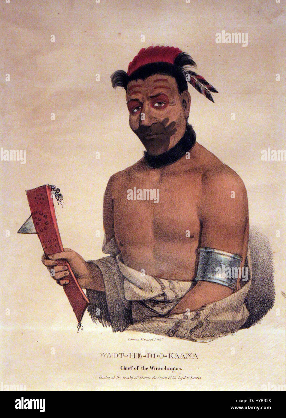 '1825 Wadt He Doo Kaana, Winnebago Anagoria' represents a historical ...