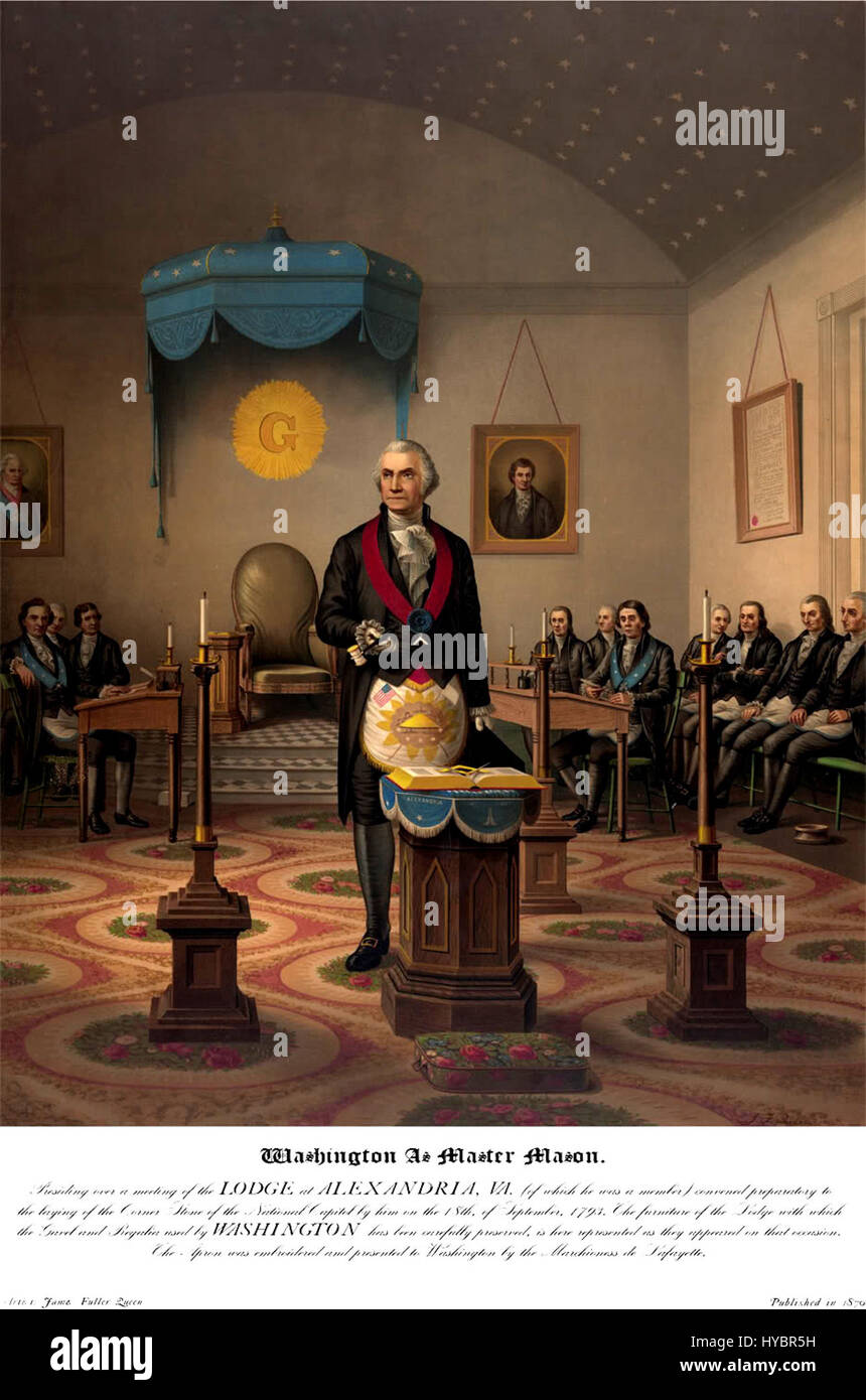 The Washington Masonic print is an engraving depicting George ...