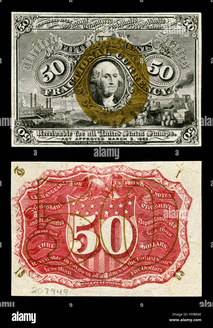 The *US Fractional (2nd Issue) $0.50 Fr.1322* is a piece of currency ...
