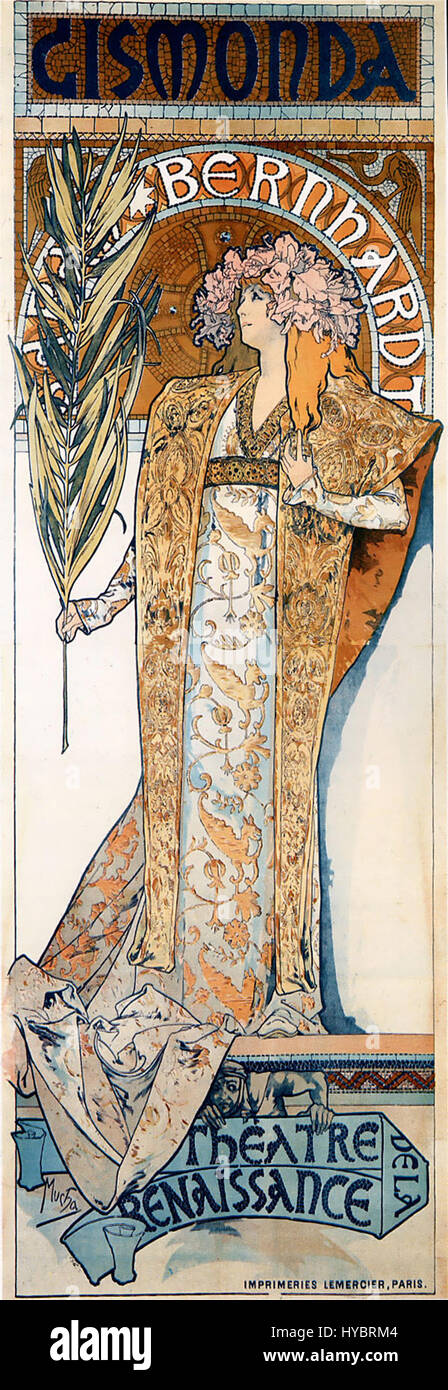 Alfons Mucha's 1894 poster 'Gismonda' represents a significant work in ...