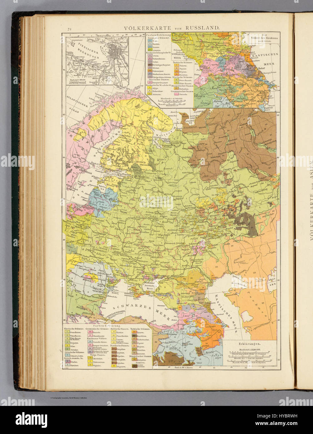 Richard Andree’s 'Volkerkarte von Russland' (1881) is a historical map ...