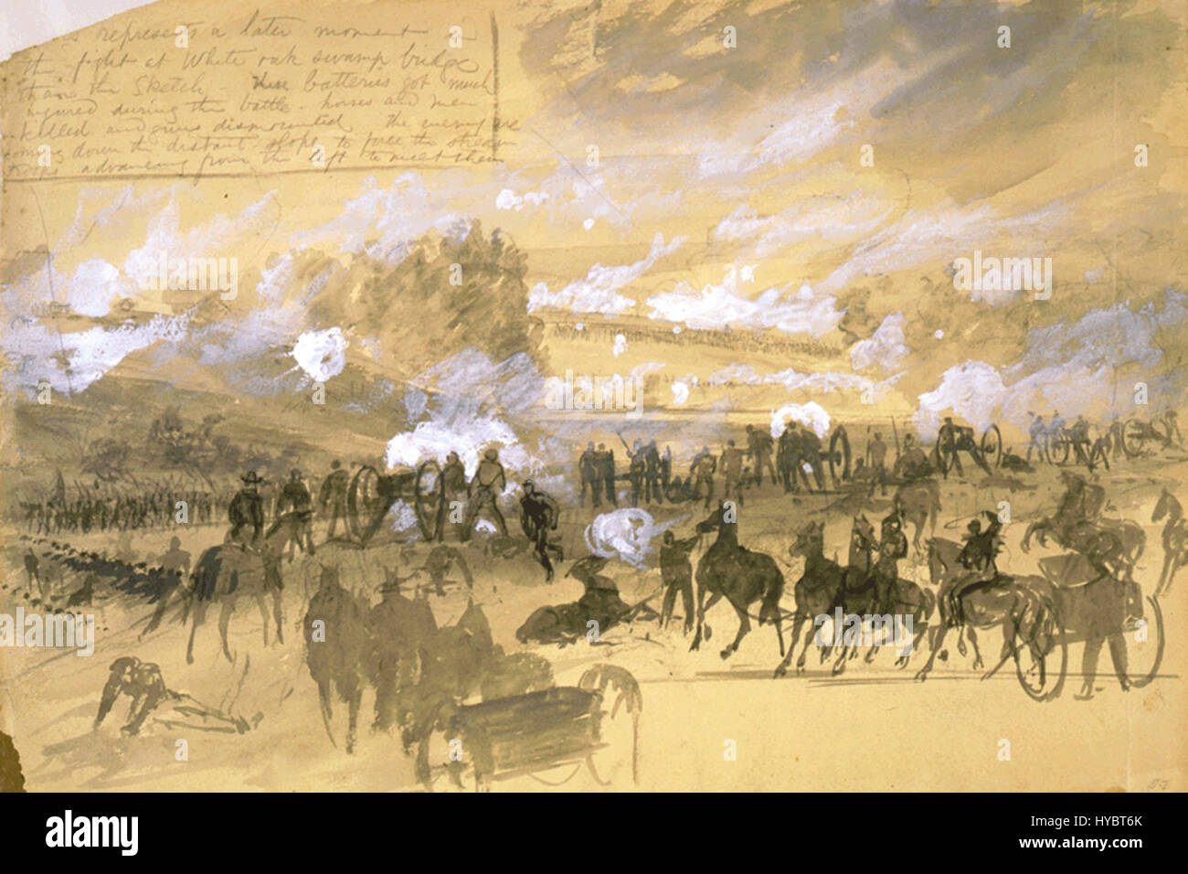 The Battle of White Oak Swamp Bridge, part of the American Civil War ...