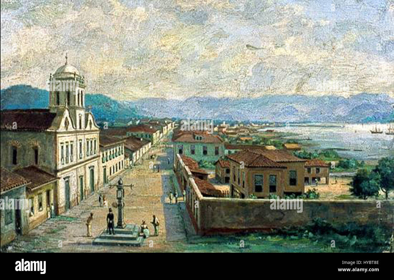 Benedito Calixto’s painting ‘Pelourinho e Arsenal da Marinha em Santos ...