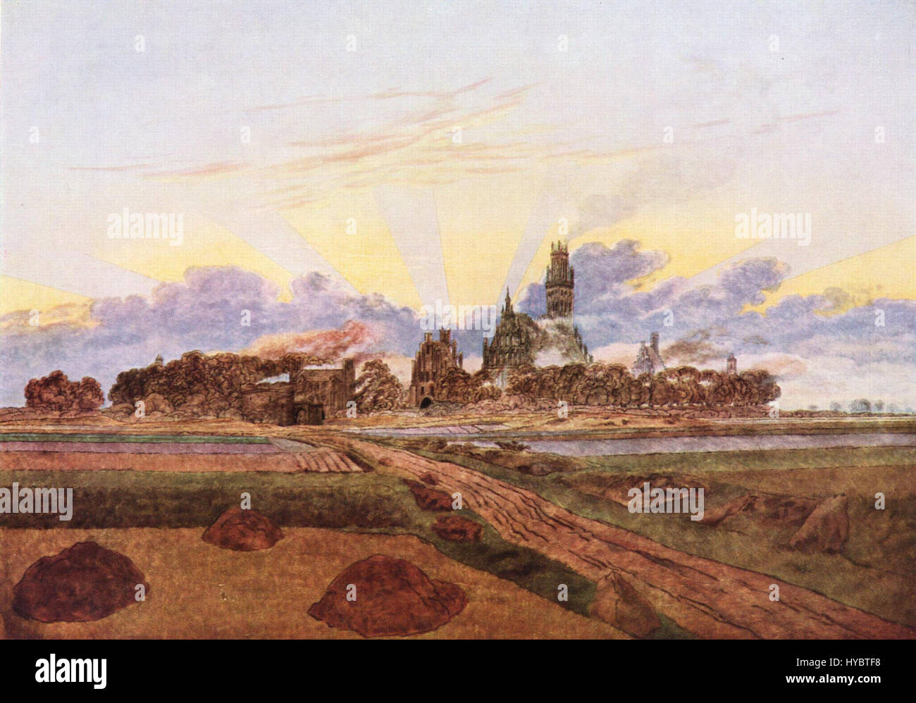 Caspar David Friedrich's painting captures a landscape bathed in ...