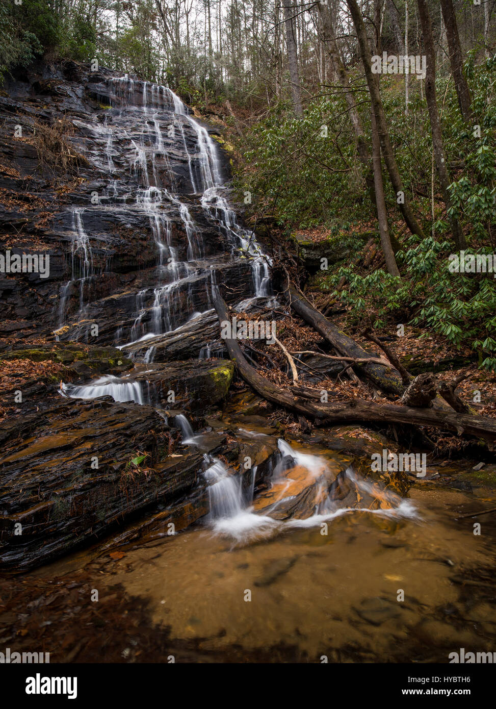 Horsetrough Falls are located in north Georgia in the Mark Trail ...