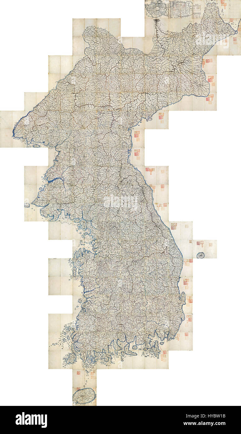 The 'Daedongyeojido' is an ancient Korean map, known for its detail and ...