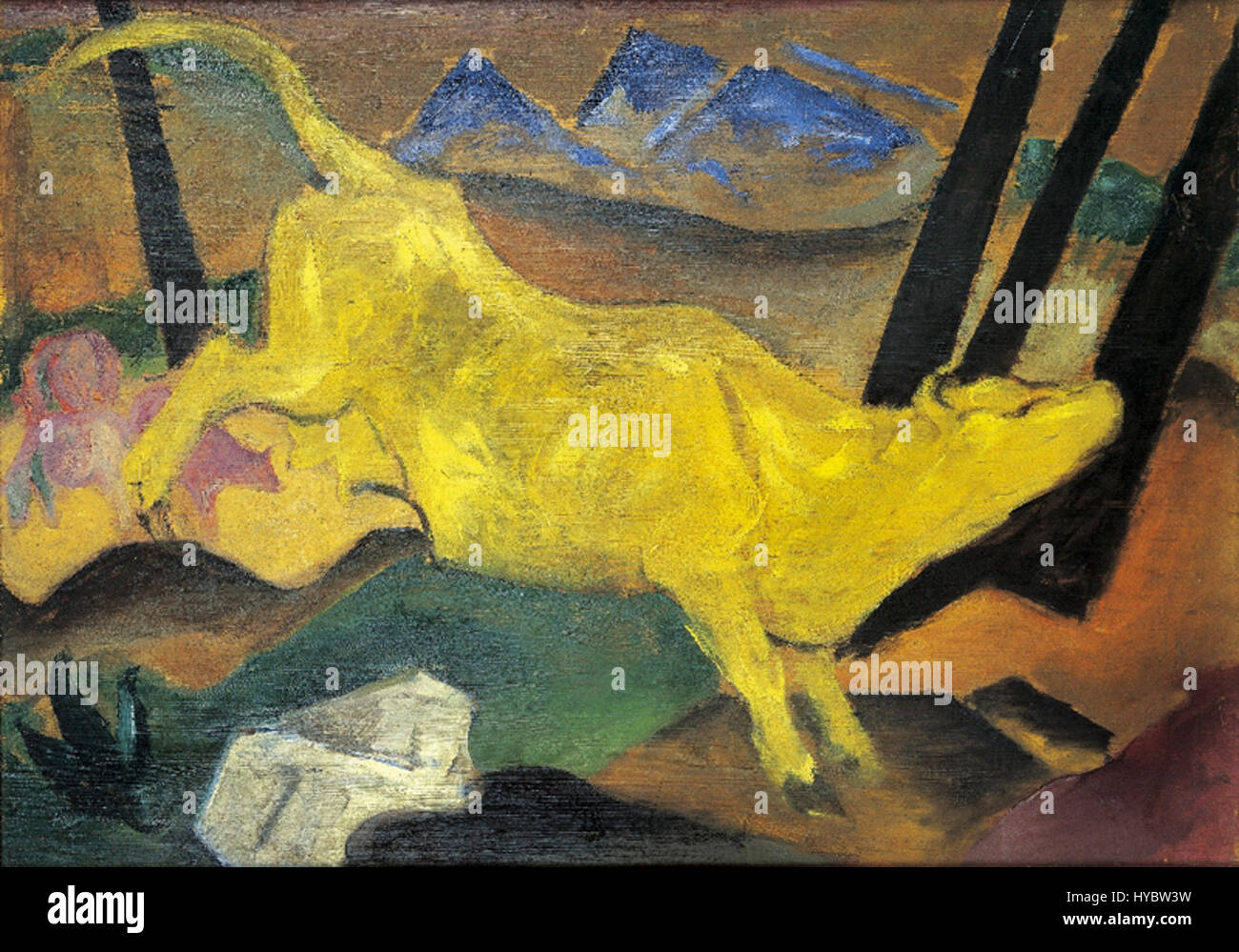 'Die gelbe Kuh' (The Yellow Cow) is an expressionist painting by Franz ...