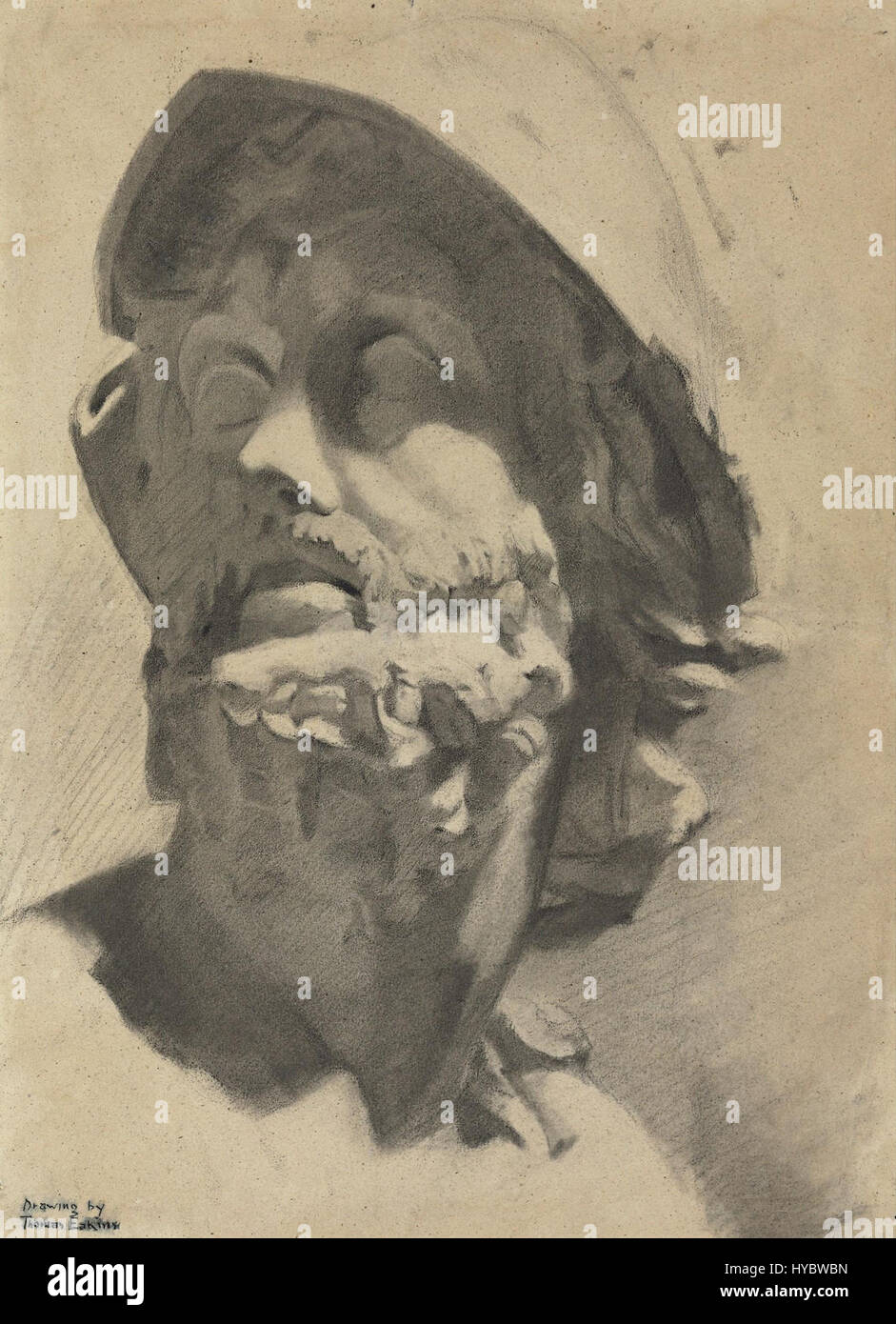 ‘Head of a Warrior’ by Thomas Eakins is a study of the human form ...