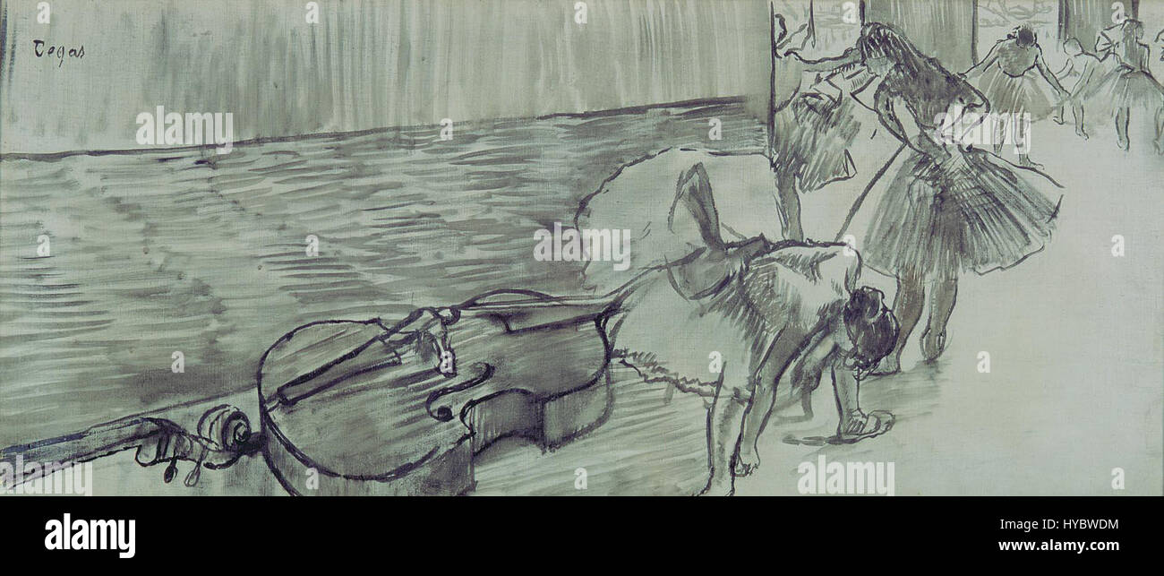 'Preparatifs de Ballet' by Edgar Degas captures a behind-the-scenes moment in the world of ...