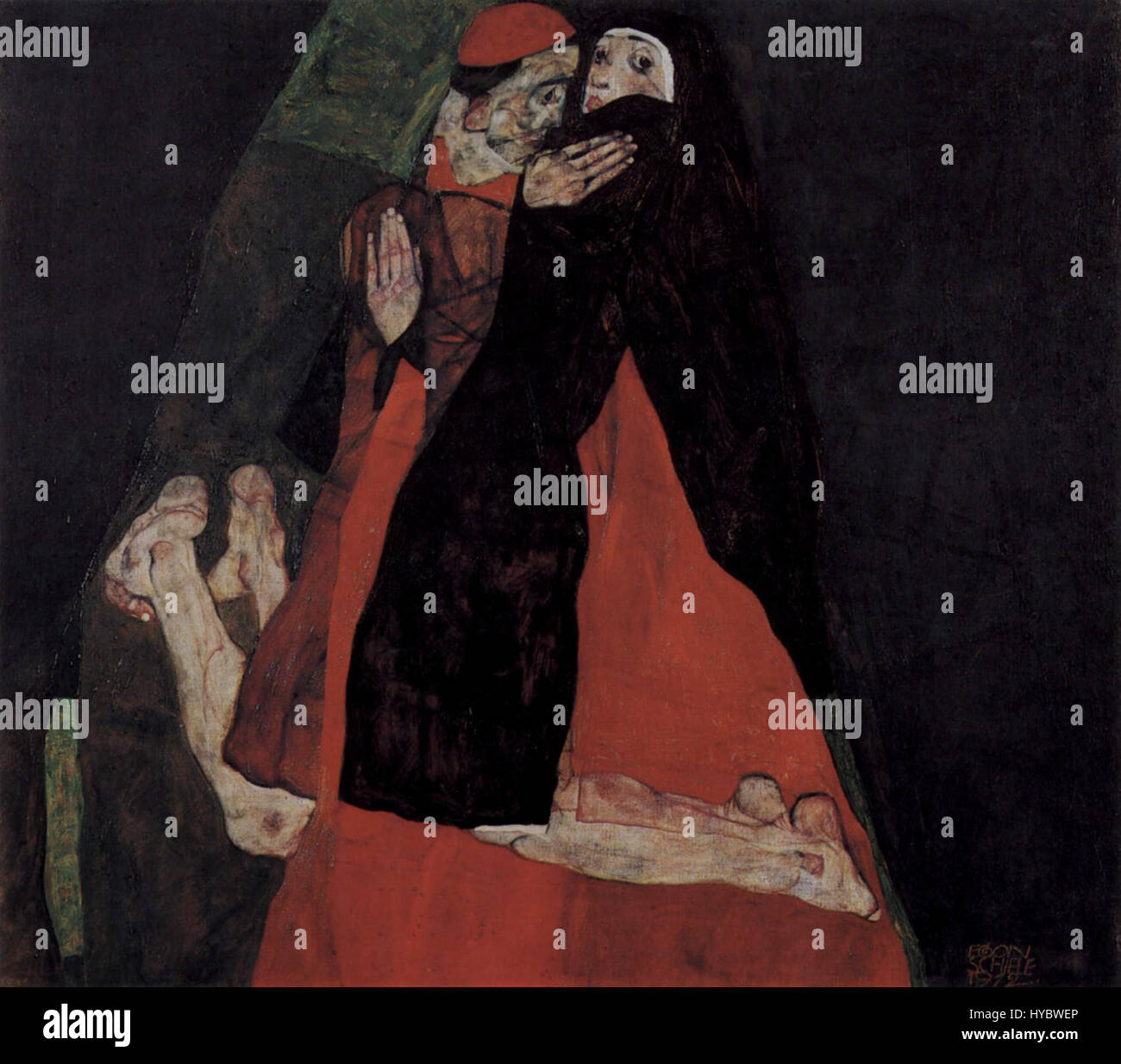 Egon Schiele's artwork, known for its raw emotional intensity and ...