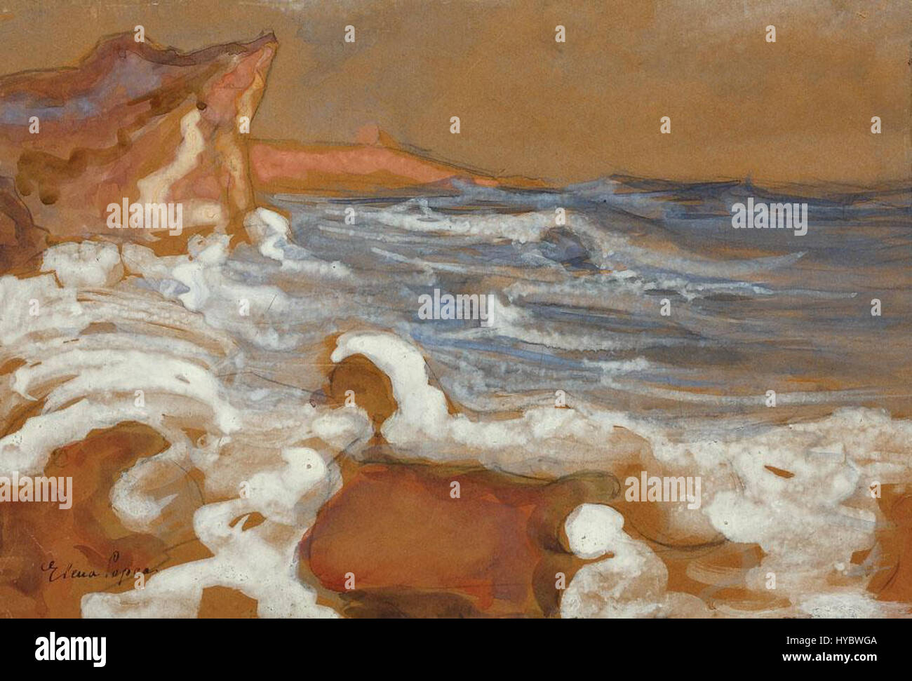 *Elena Popea Valuri* is a portrait painting that captures the subject ...