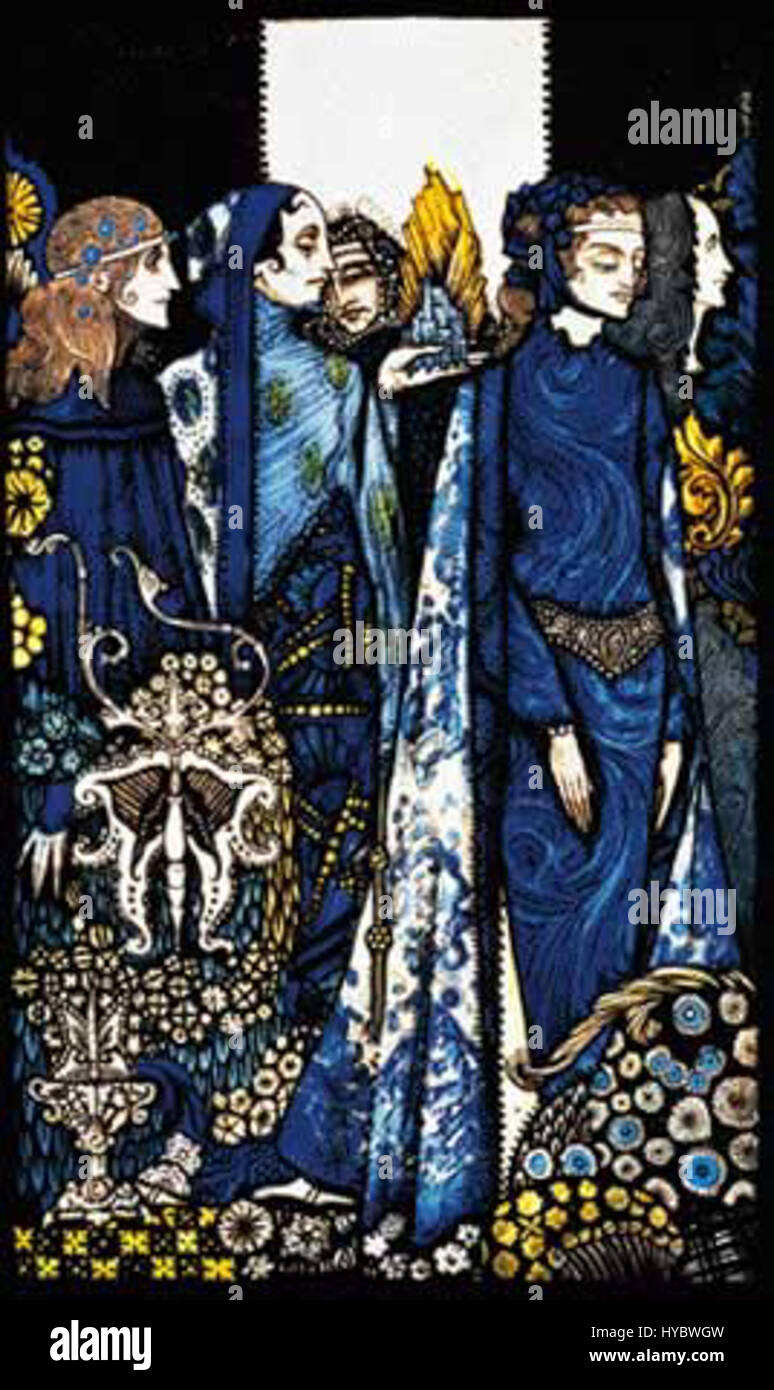 The painting 'Etain, Helen, Maeve and Fand, Golden Deirdre's Tender ...